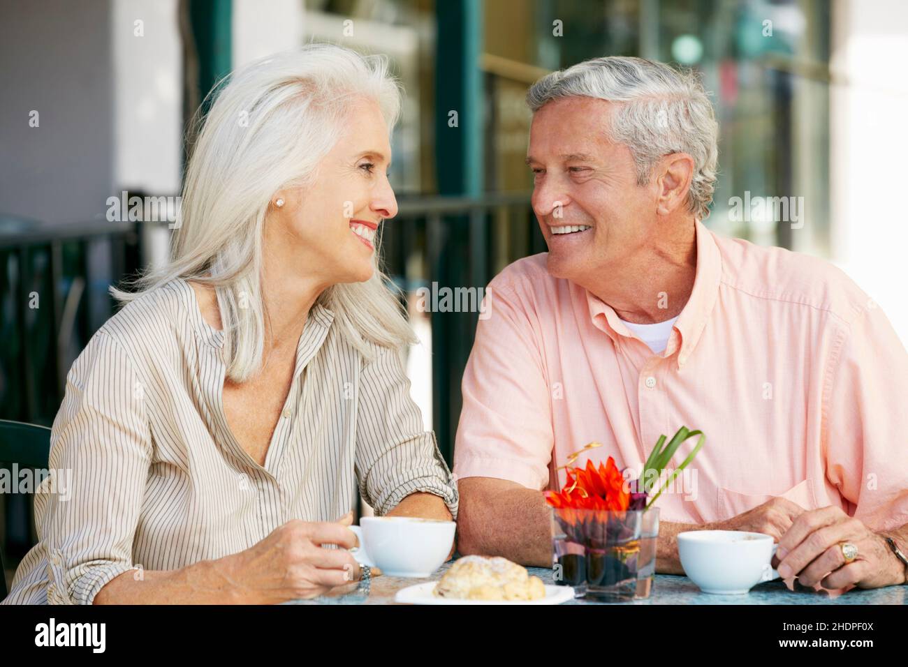 coffee time, older couple, coffee break, older couples Stock Photo - Alamy