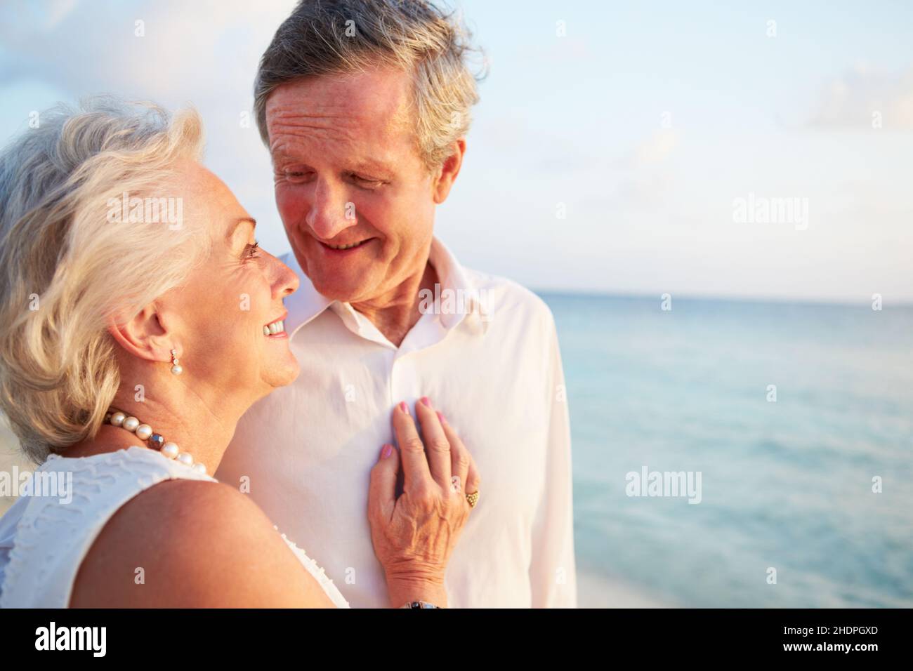 beach holiday, older couple, beach holidays, older couples Stock Photo ...