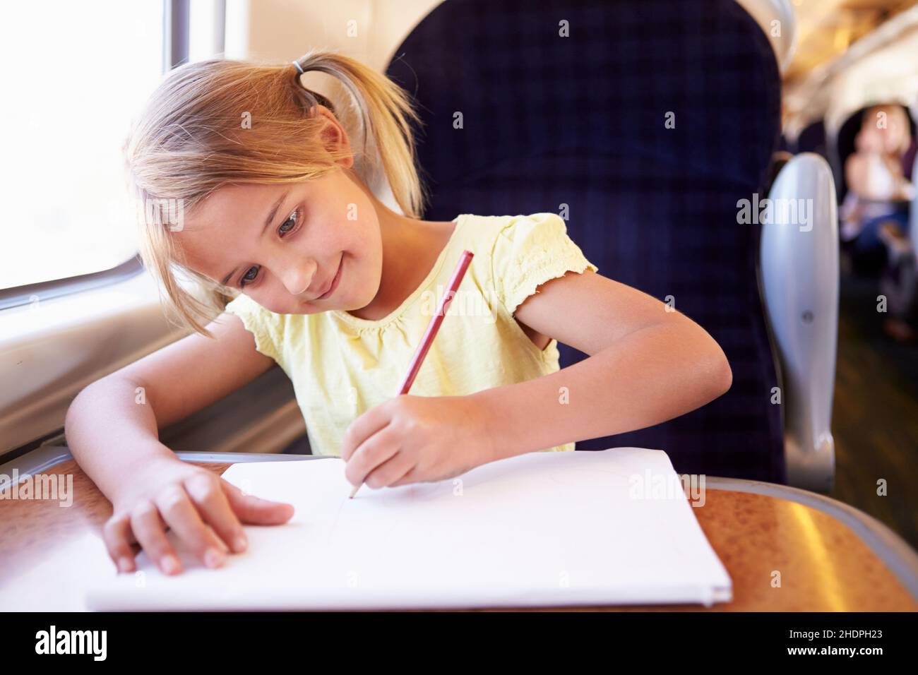 girl, painting, train, girls, drawing, trains Stock Photo - Alamy
