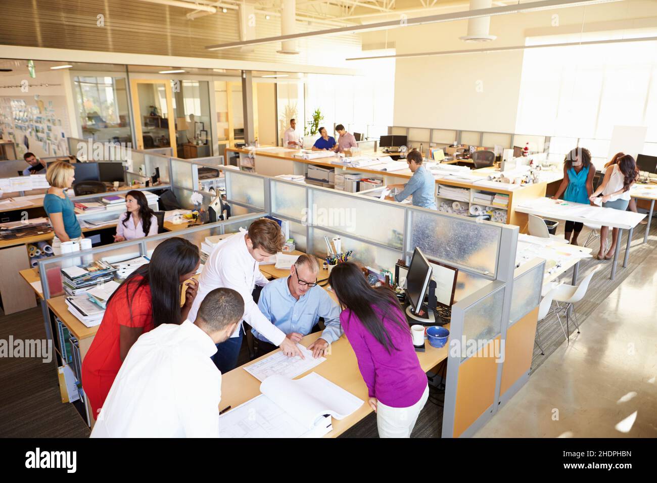 office & workplace, colleagues, open plan office, office, office ...