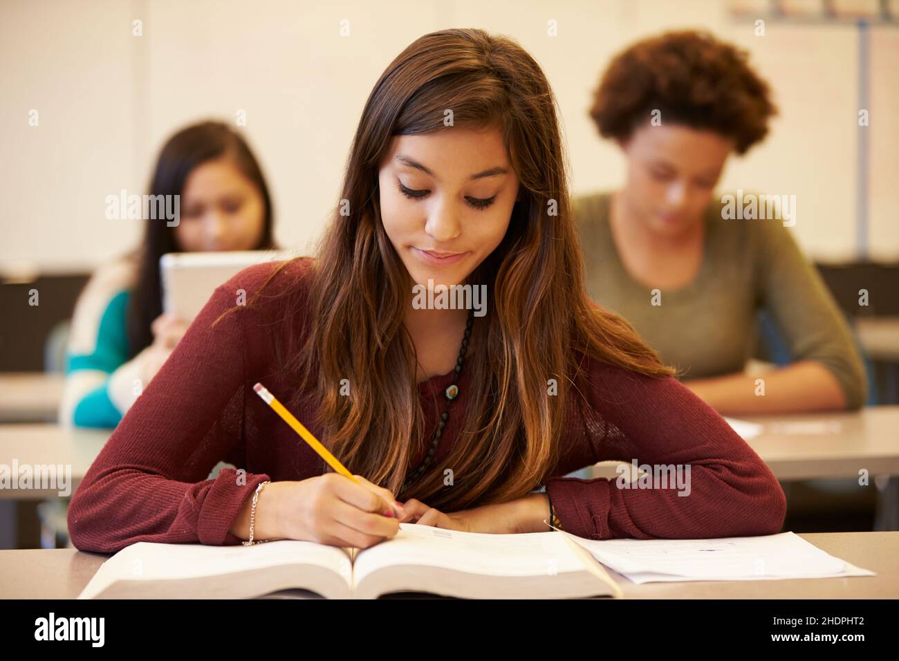 student, concentrated, students, concentrateds Stock Photo - Alamy