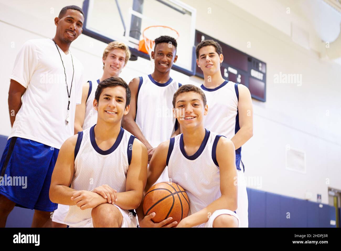 team, coach, basketball player, teams, coachs, basketball players Stock ...