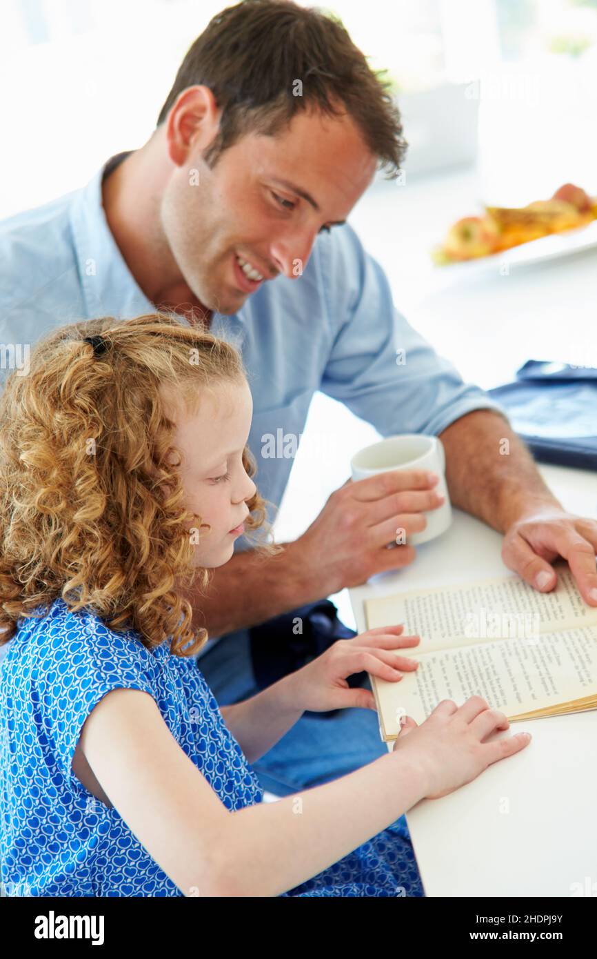 father, learning, daughter, homework, dad, fathers, daughters ...