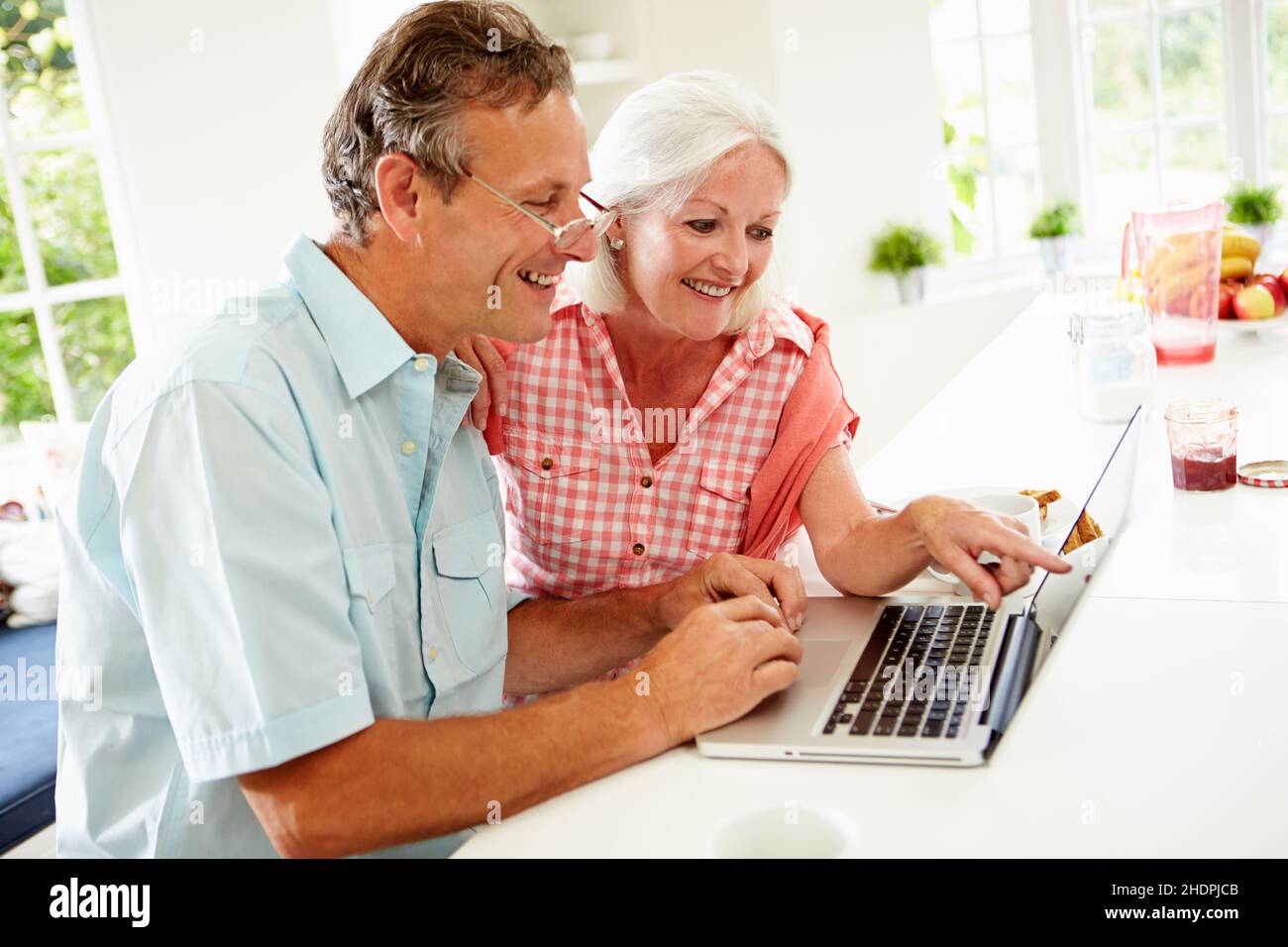 Old adults at computers hi-res stock photography and images - Alamy