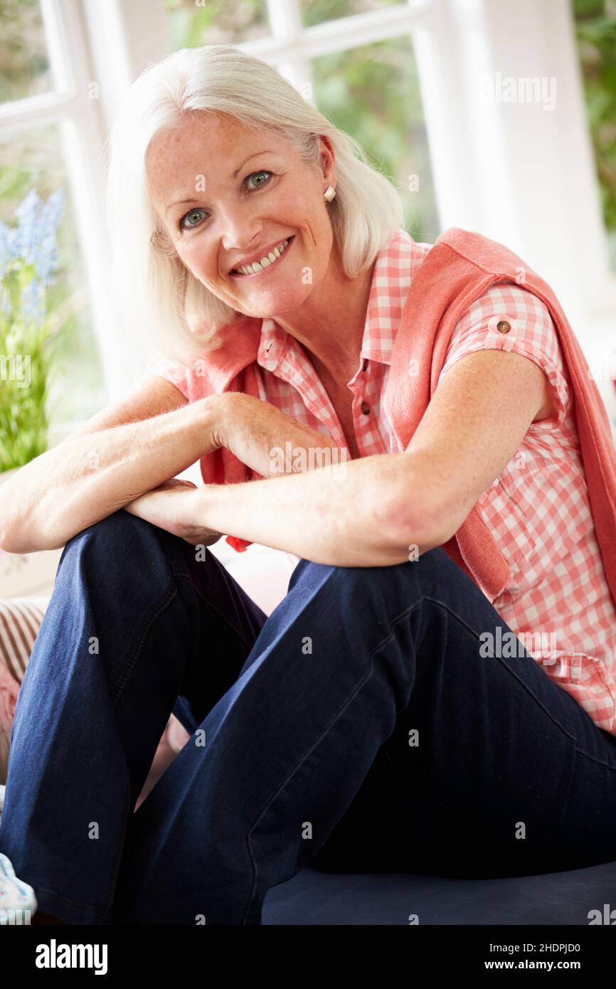 Woman relaxed female ladies hi-res stock photography and images - Alamy