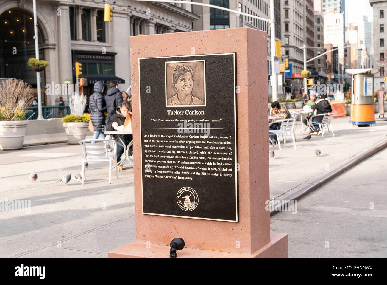 New York, NY - January 6, 2022: The Daily Show Monuments for Heroes of ...