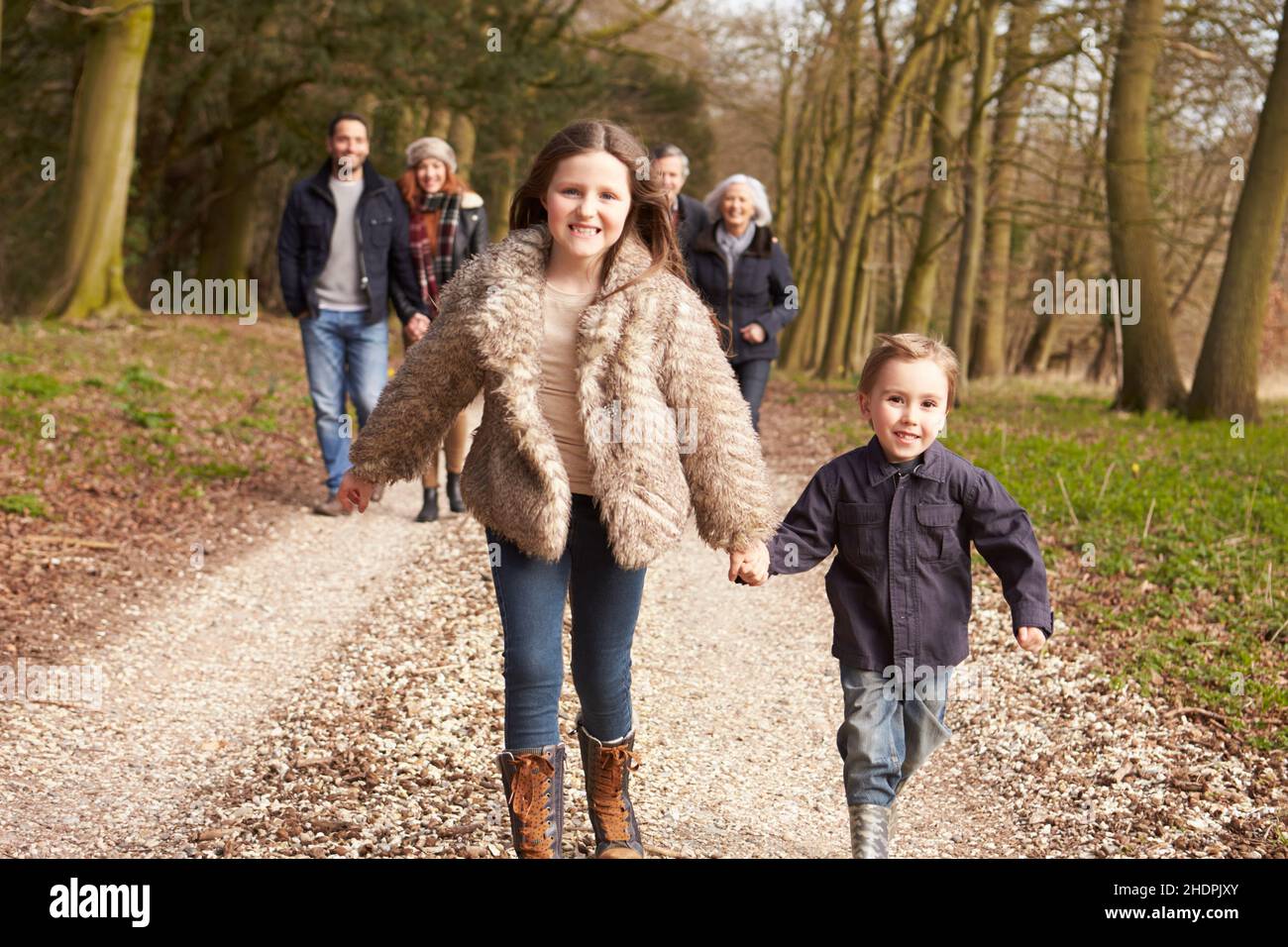 extended family, walk, family outing, extended families, walks Stock ...