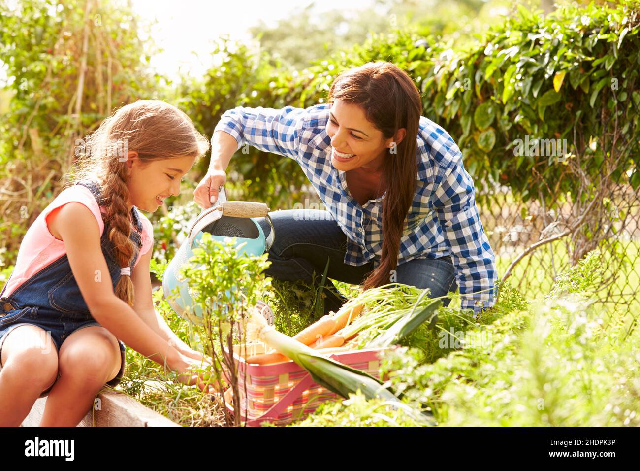 mother, gardening, daughter, mom, mothers, mum, plant care, tending of ...
