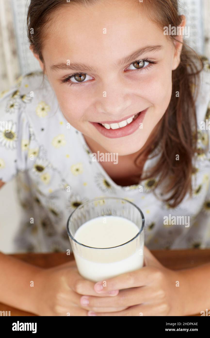 girl, milk glass, girls Stock Photo - Alamy