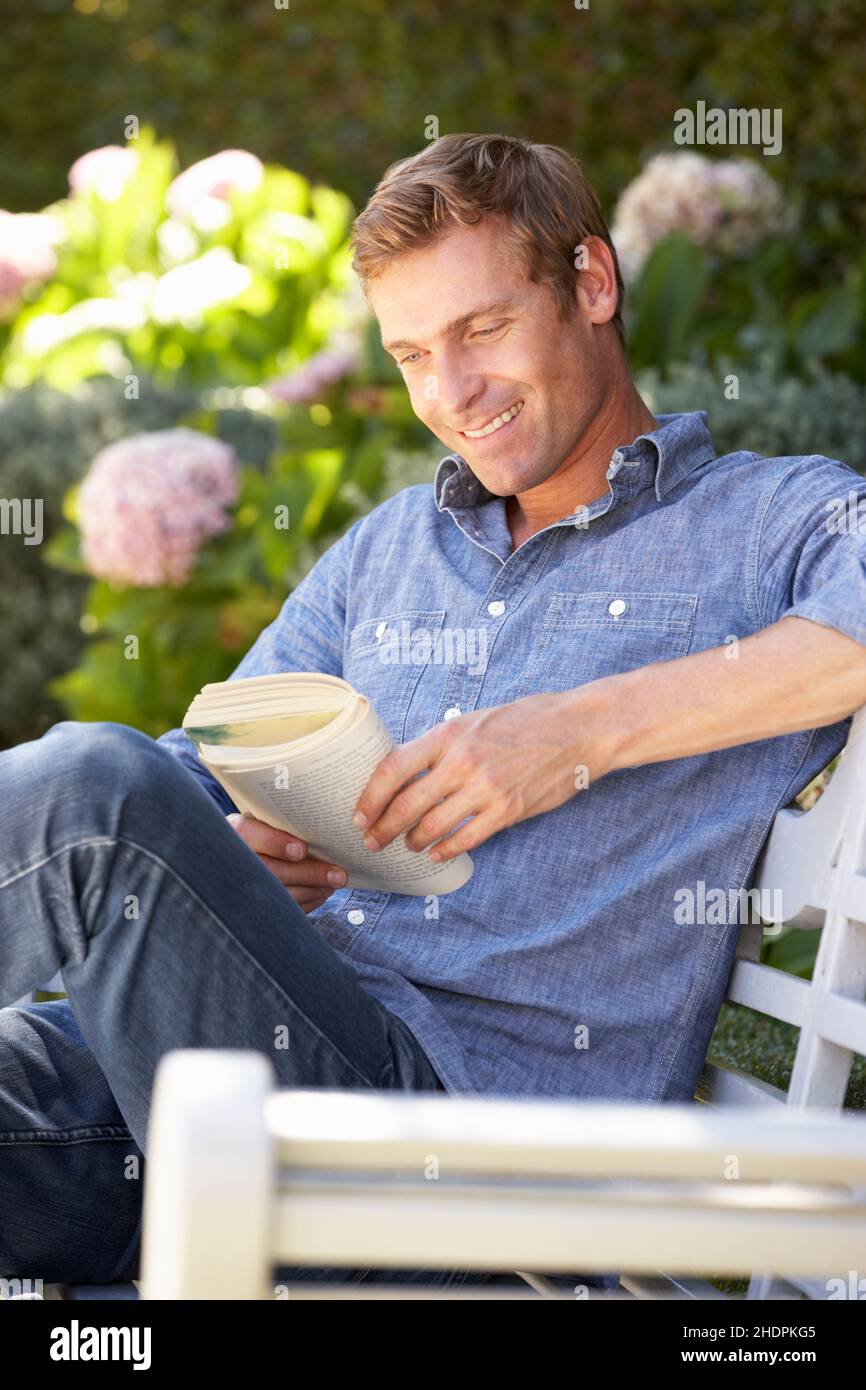 man, leisure, reading, guy, men, leisures, read, reading a book ...