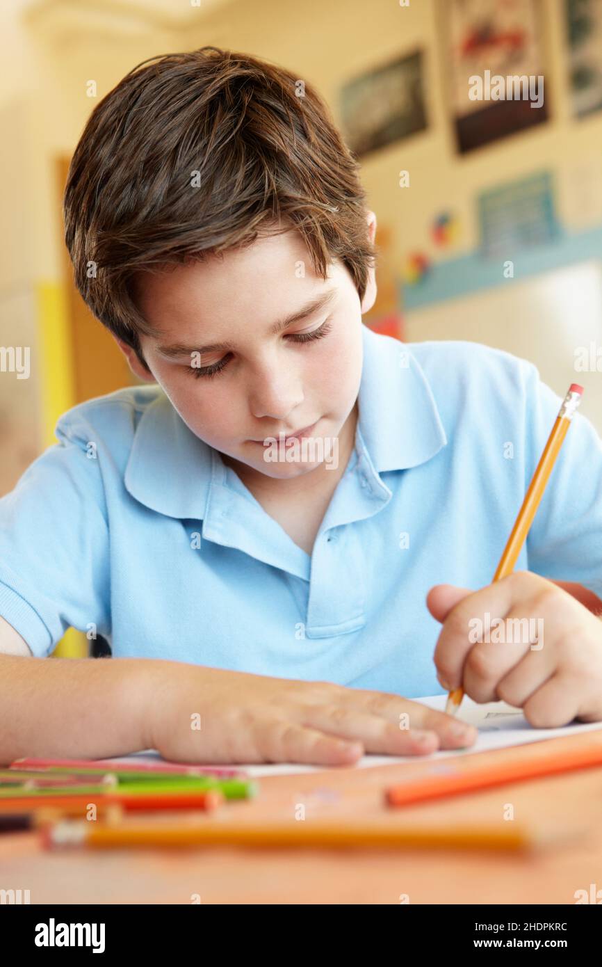 boy, child, drawing, homework, boys, children, childs, kid, kids ...