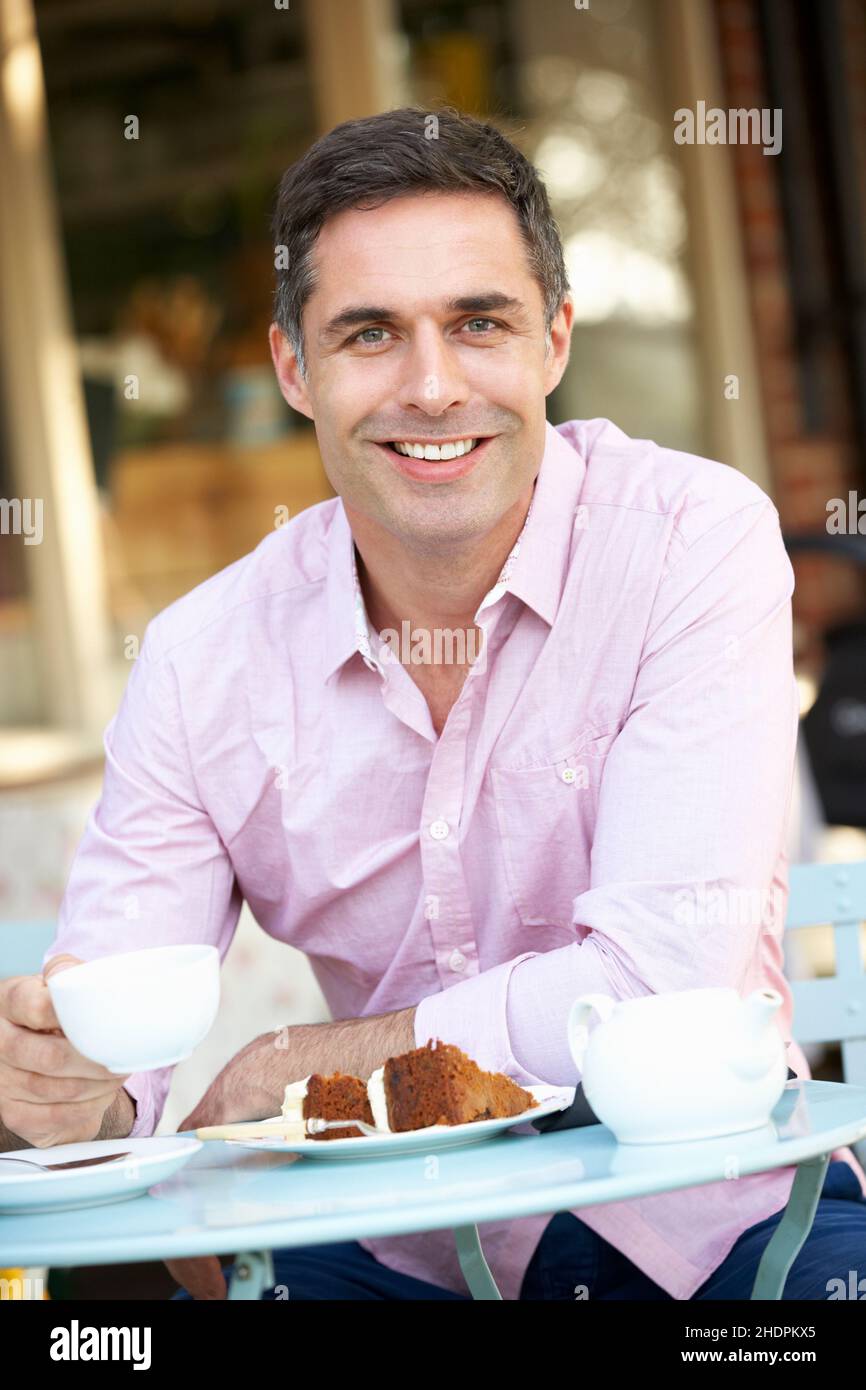 man, cafe, downtime, guy, men, cafes, downtimes Stock Photo - Alamy