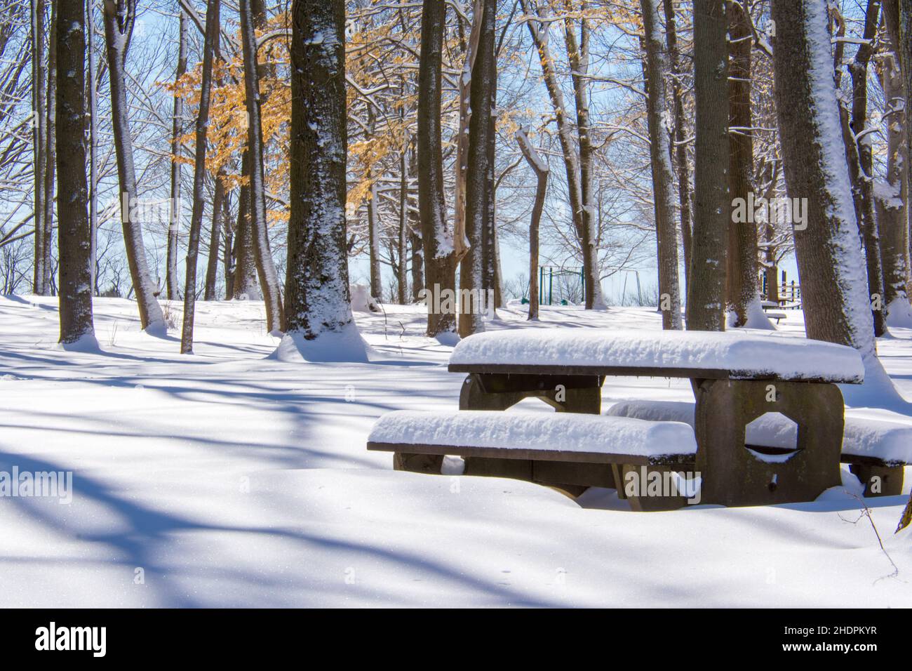 Winter landscape with snow in Pennsylvania Stock Photo - Alamy
