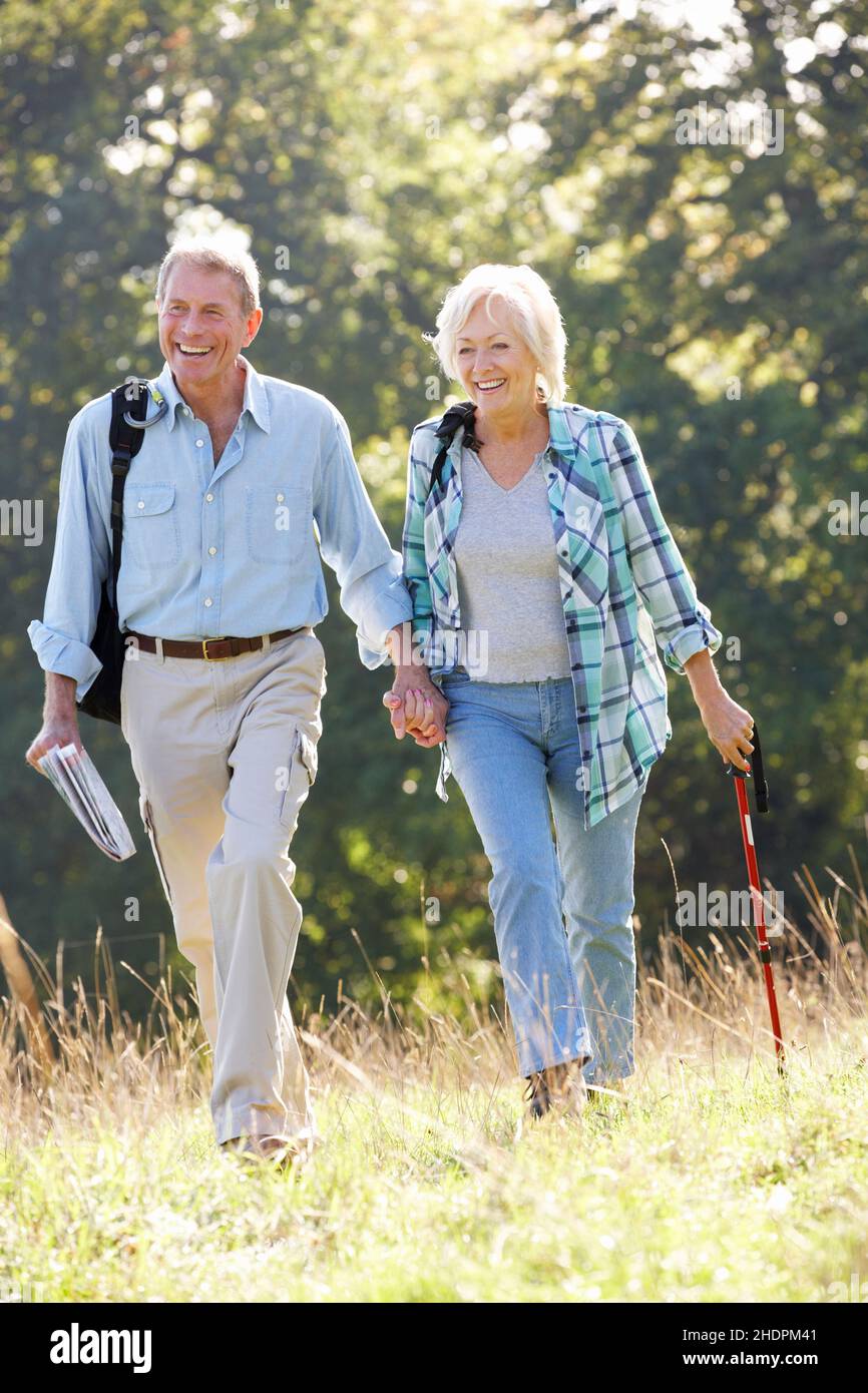 hiking, active, older couple, fit, older couples Stock Photo - Alamy