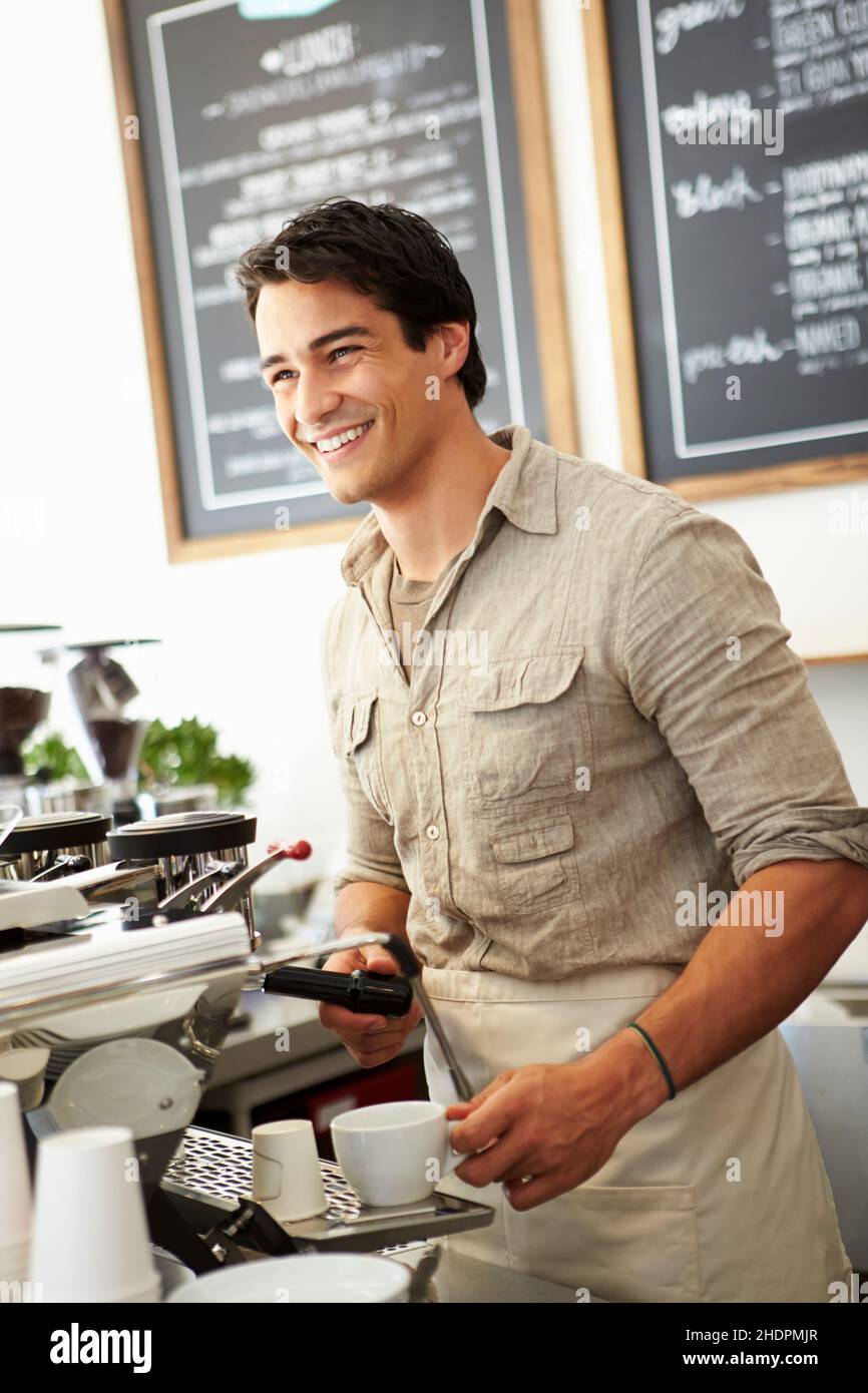 Barista baristas man men male hi-res stock photography and images - Alamy