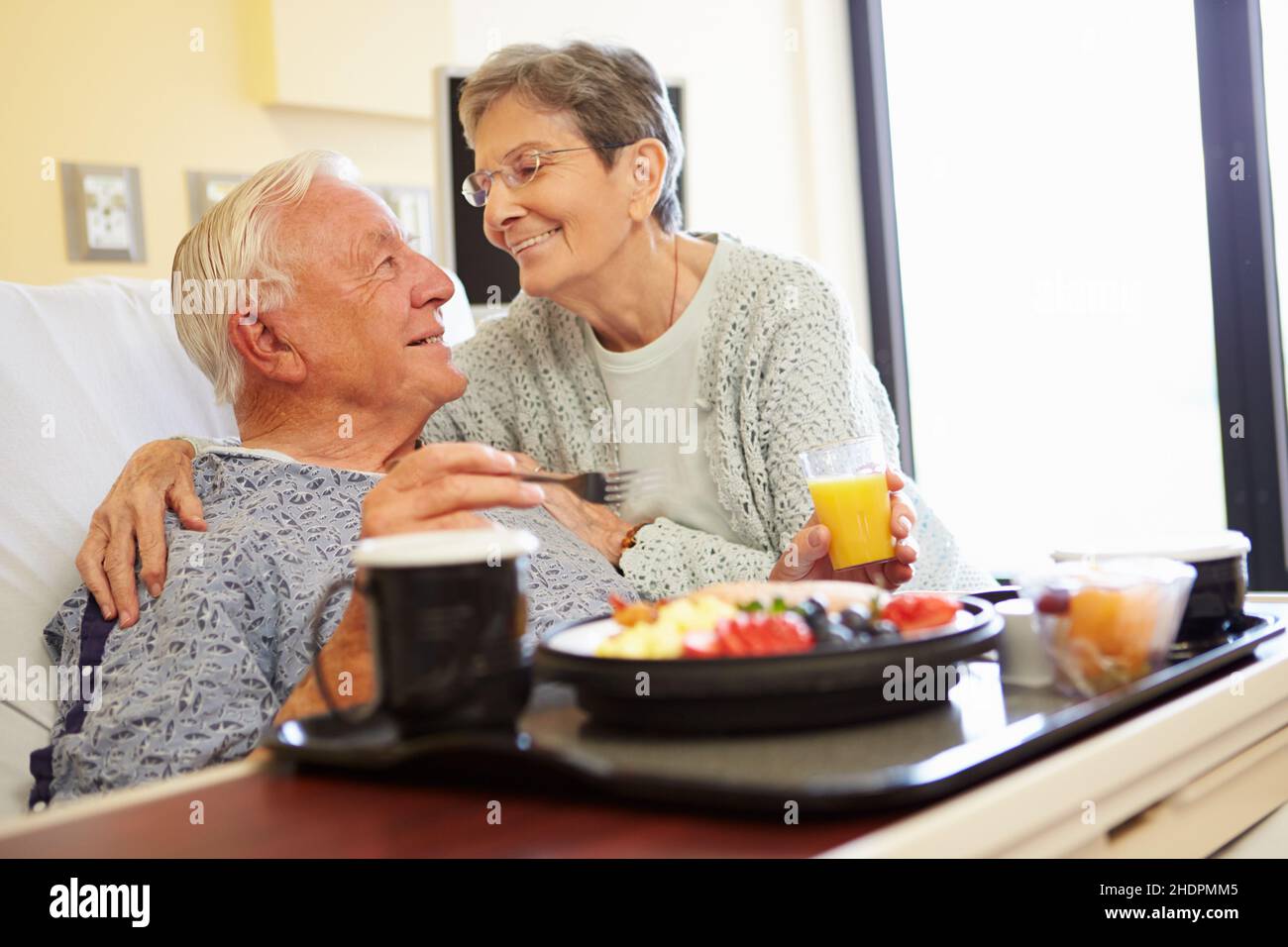 senior, sick, hospital stay, elderly, old, seniors, ill, illness Stock ...