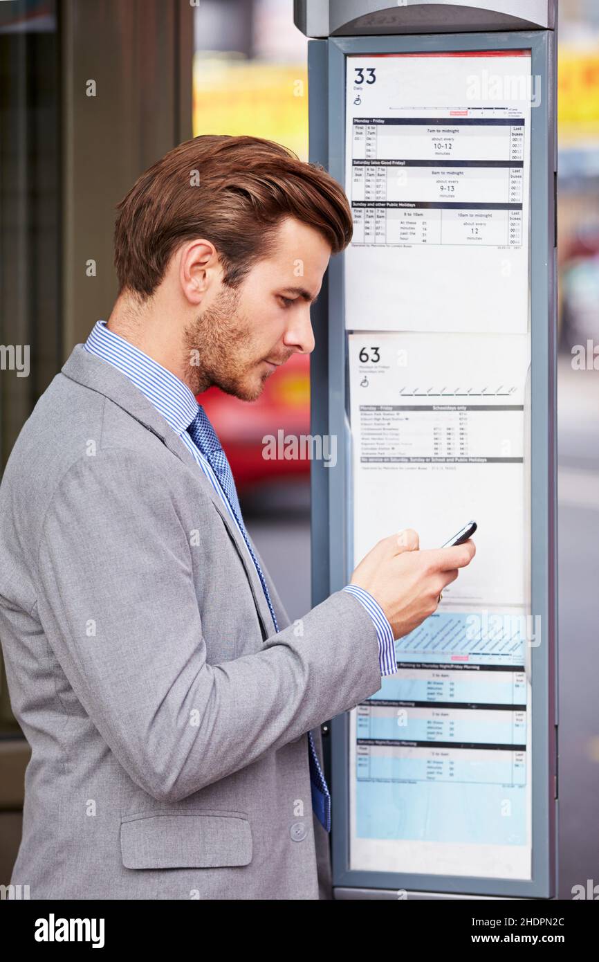 Bus schedules hi-res stock photography and images - Alamy