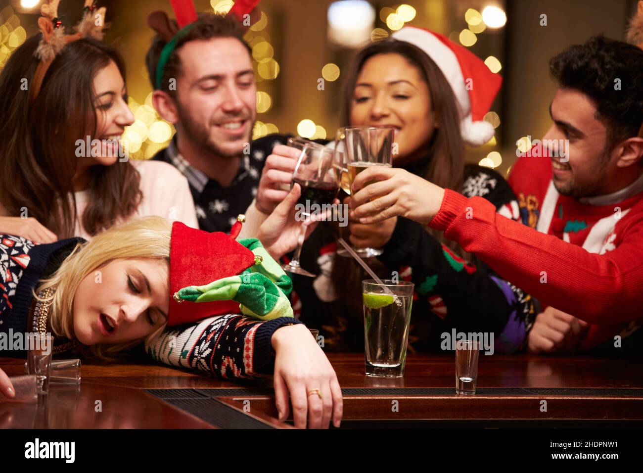 Drunk women sleeping hi-res stock photography and images - Alamy