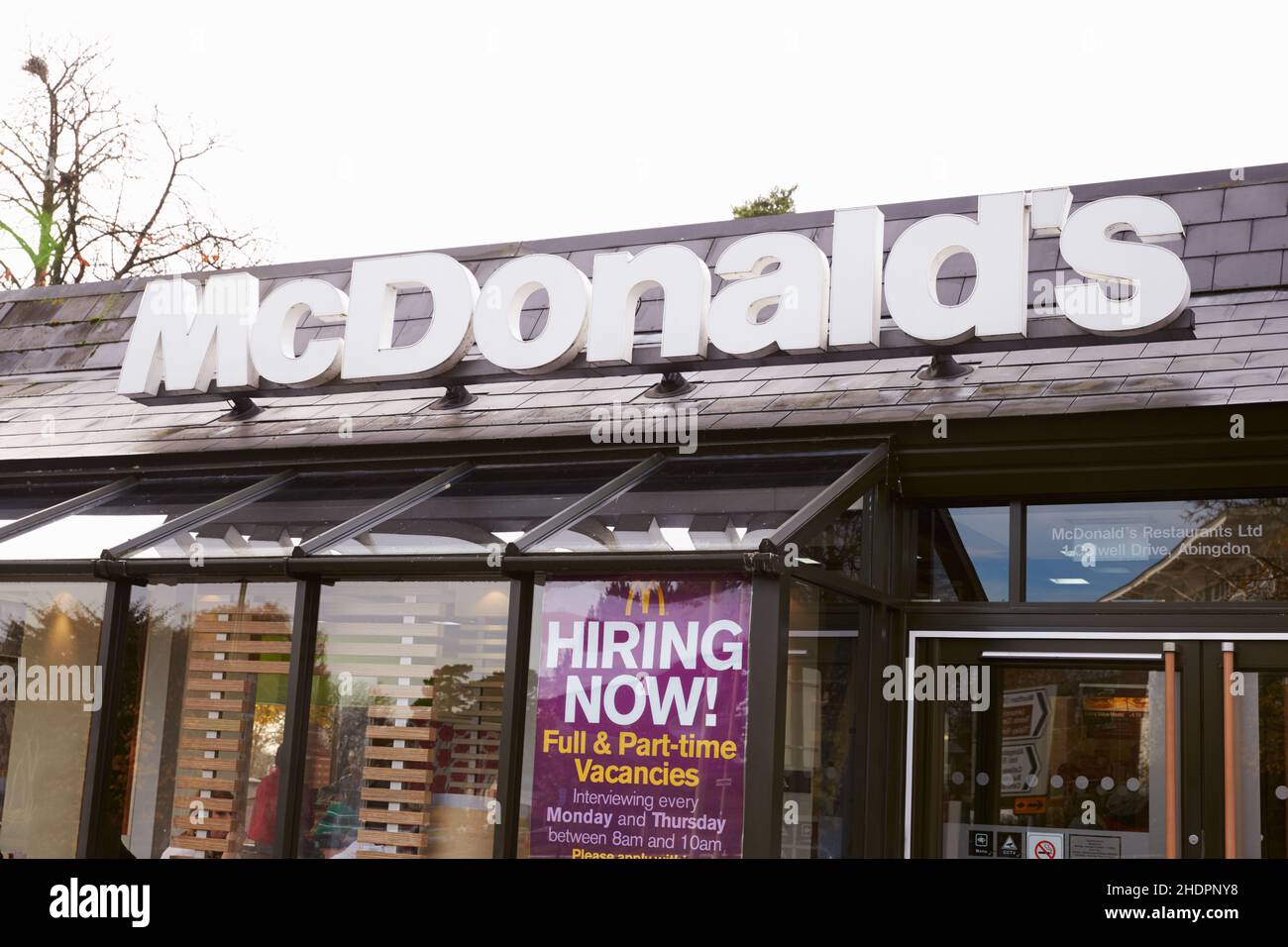 fast restaurant, job offer, mcdonalds Stock Photo - Alamy