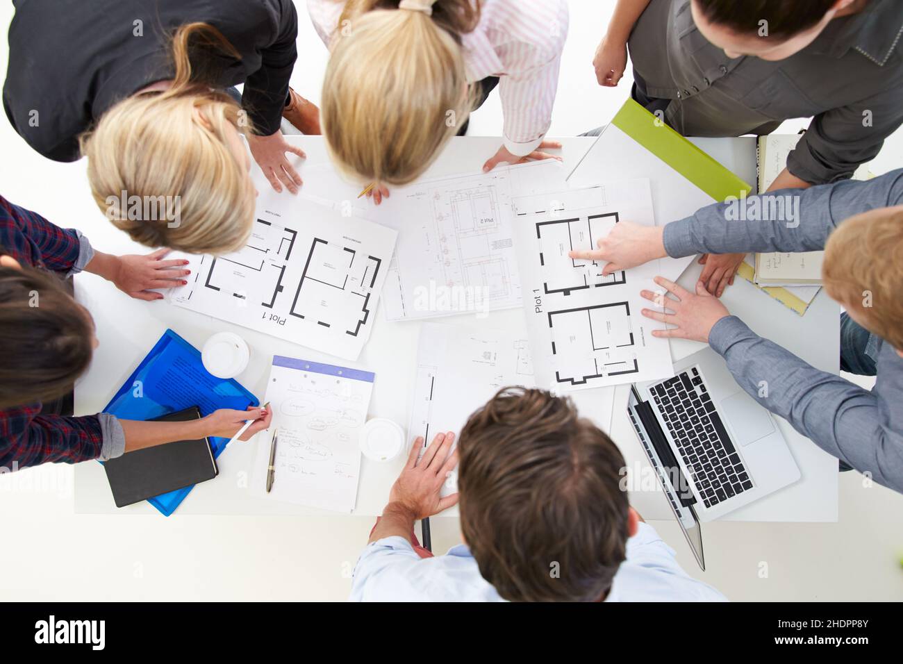 meeting, teamwork, technical drawing, feedback, teamworks Stock Photo ...