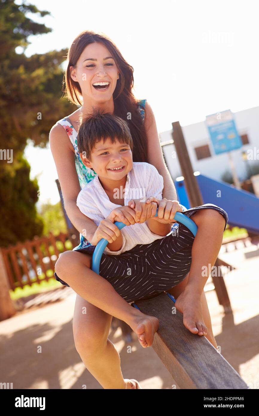 mother, fun & happiness, son, playground, mom, mothers, mum, fun, fun ...