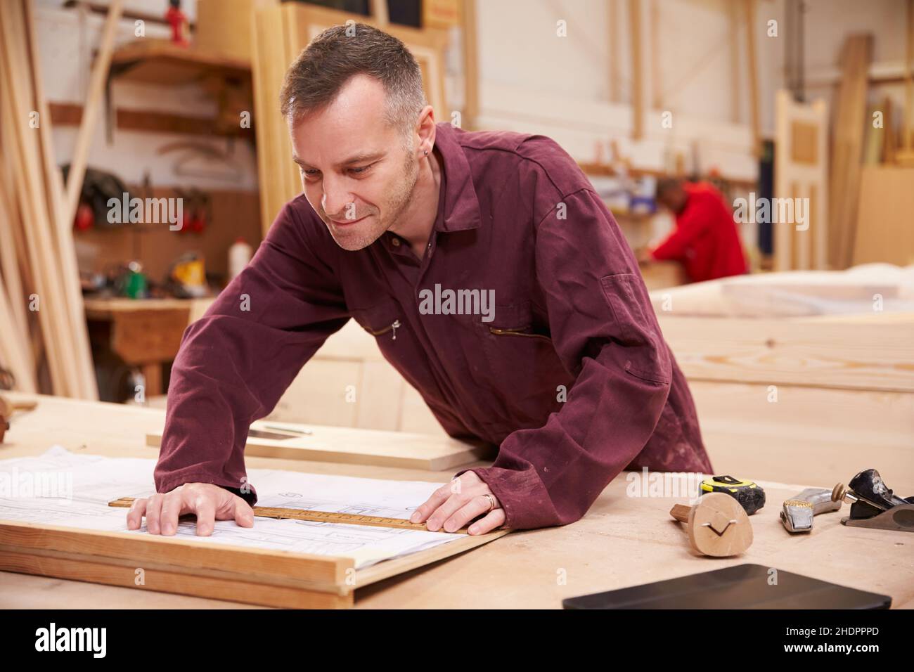 planning, carpenter, blueprint, carpenters, blueprints Stock Photo - Alamy