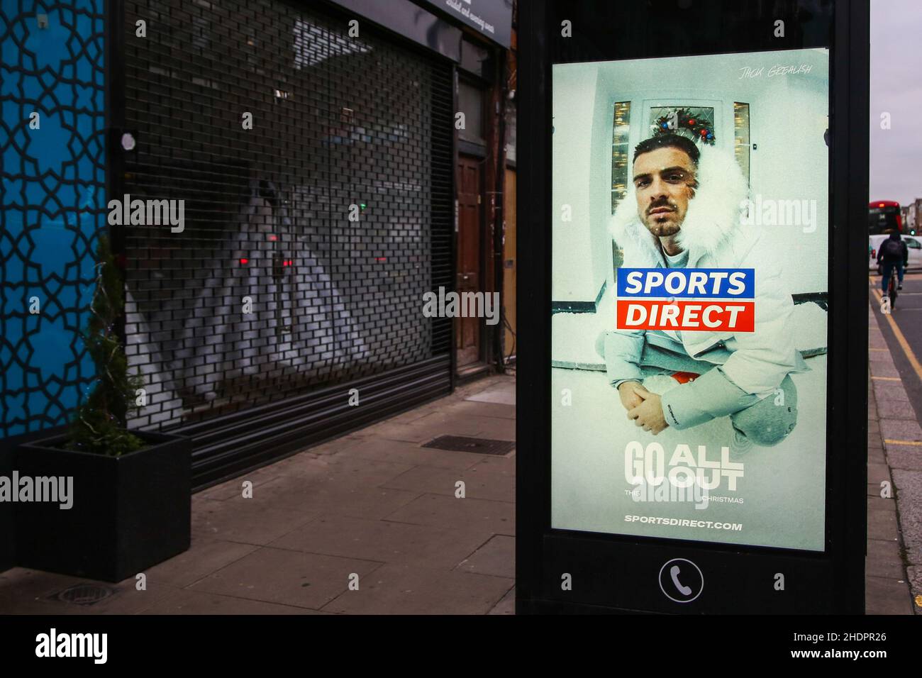 A Sport Direct digital advert is seen in London Stock Photo - Alamy