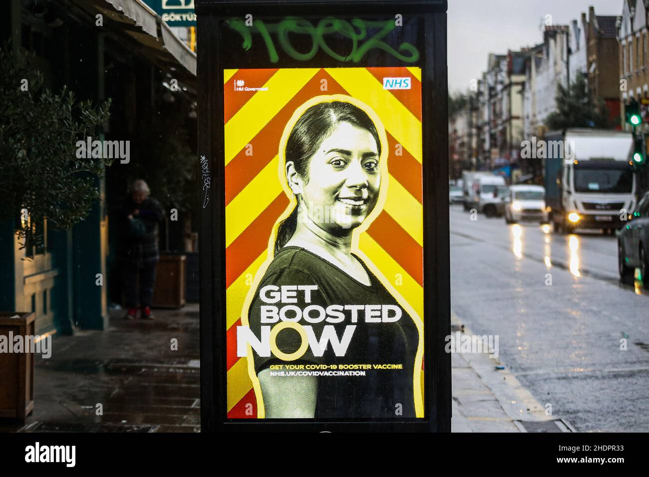 Get Boosted Now digital advert is seen in London Stock Photo - Alamy