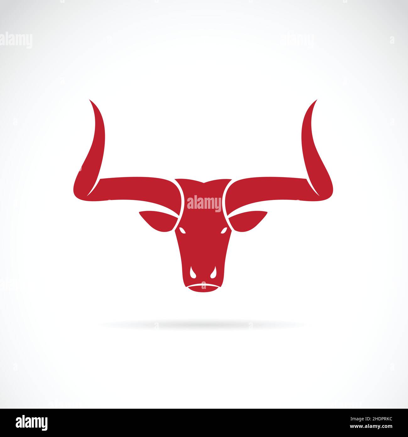 Vector of a bull on white background. Easy editable layered vector ...