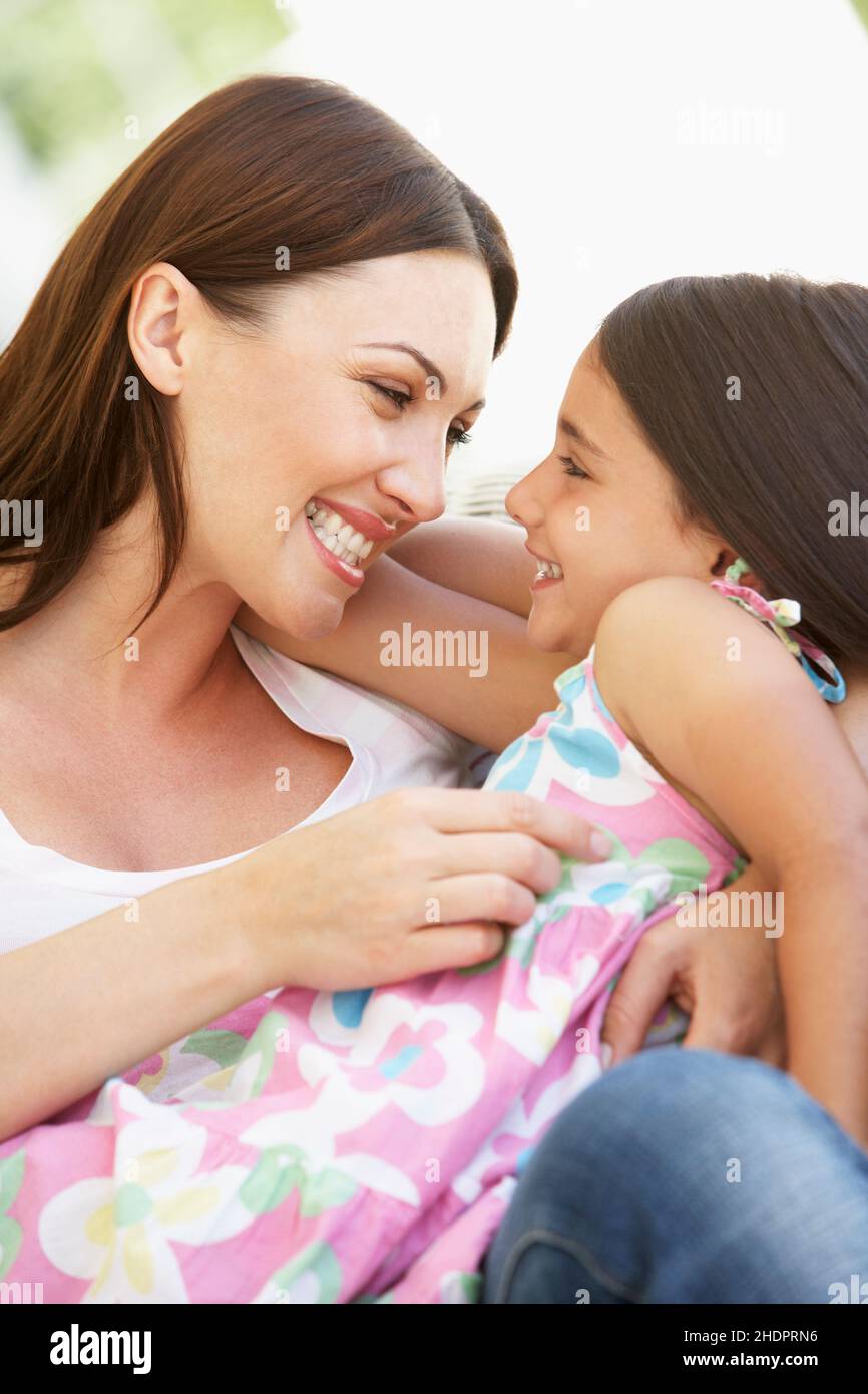 mother, loving, daughter, looking at each other, mom, mothers, mum ...