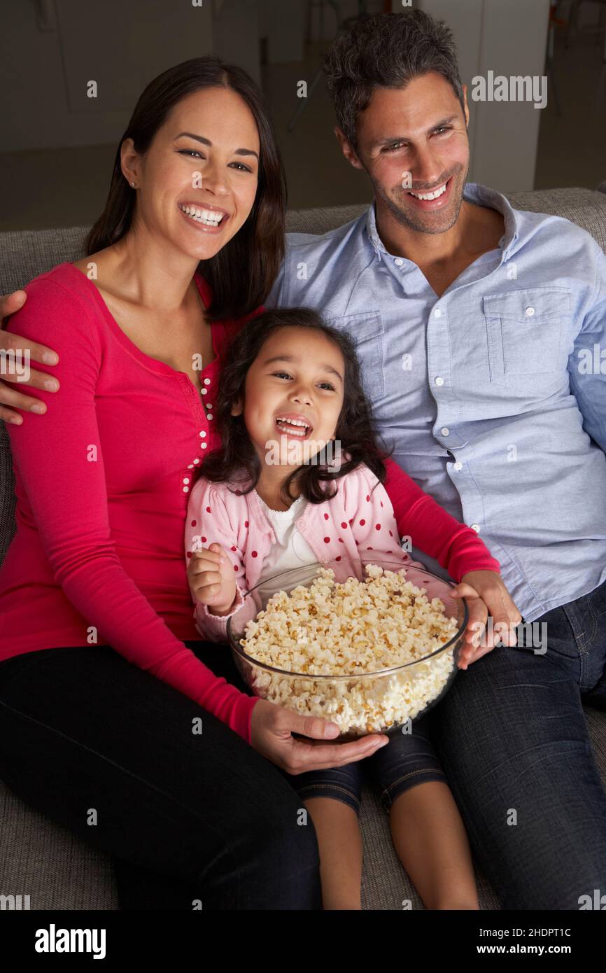 parent, watching tv, family, parents, television, tv, families Stock ...