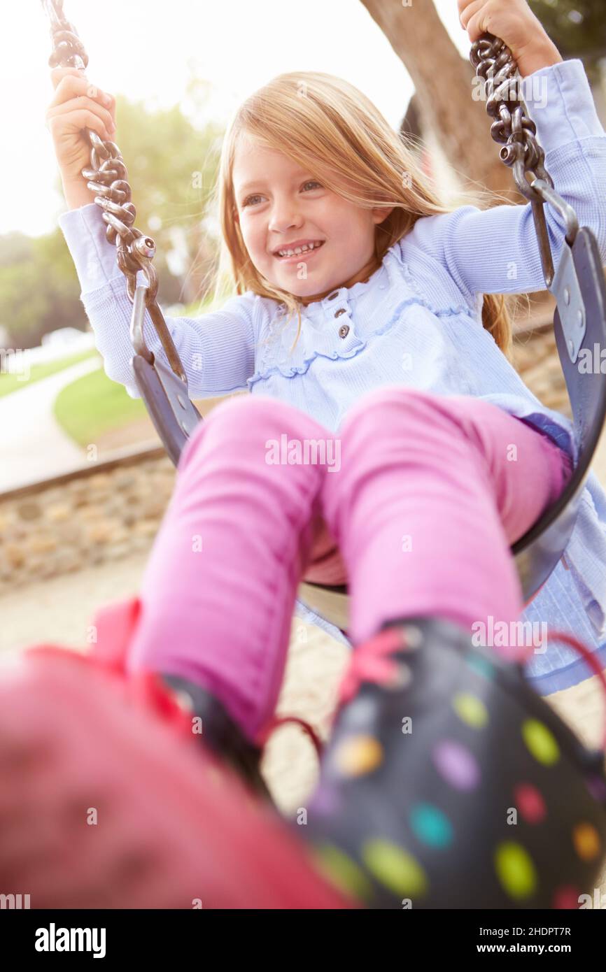 child, girl, swing, rocking, children, childs, kid, kids, girls Stock ...