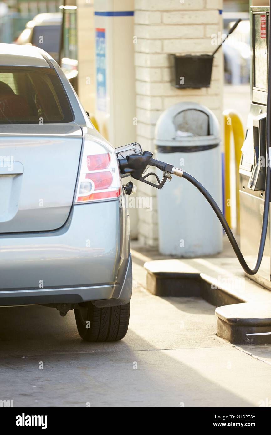 gas station, refueling, gas stations Stock Photo - Alamy