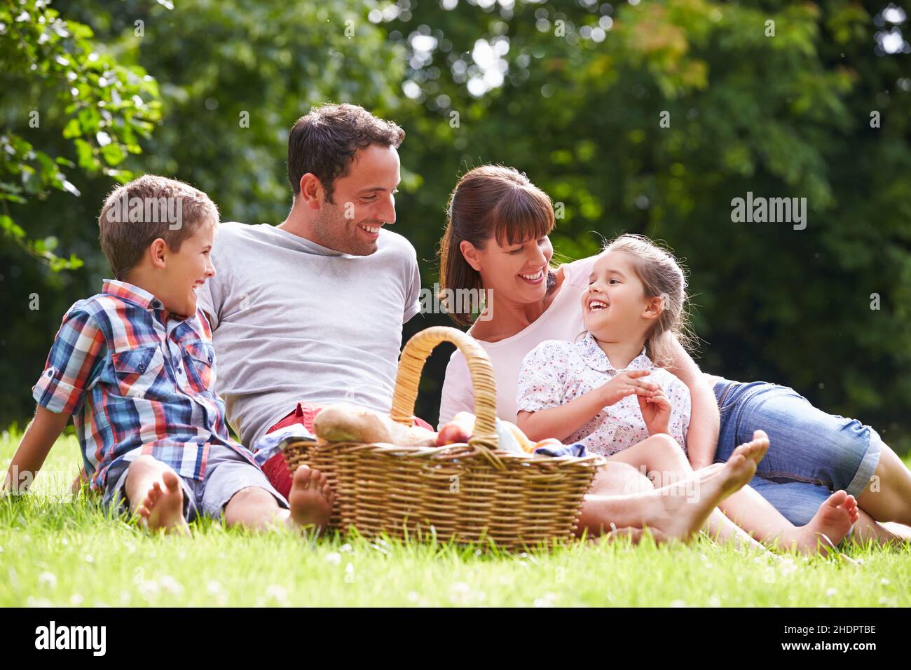 Family picnic father mother son boy child hi-res stock photography and ...