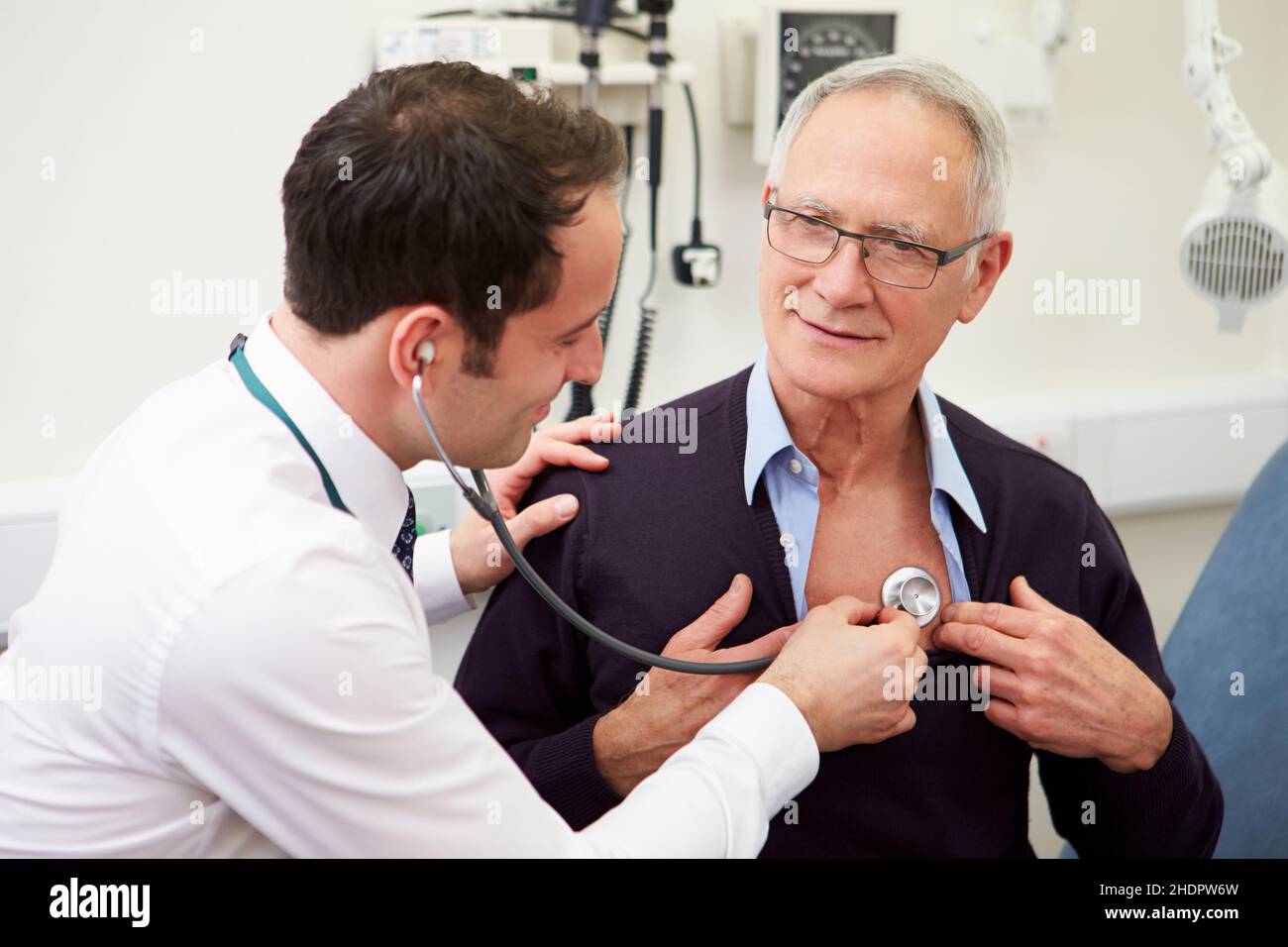 Older men health examination hi-res stock photography and images - Alamy