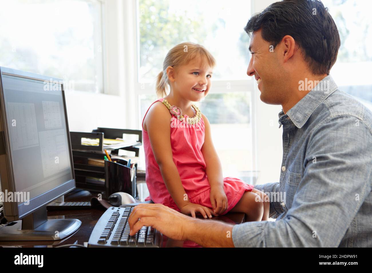father, daughter, one parent, home office, dad, fathers, daughters, one ...