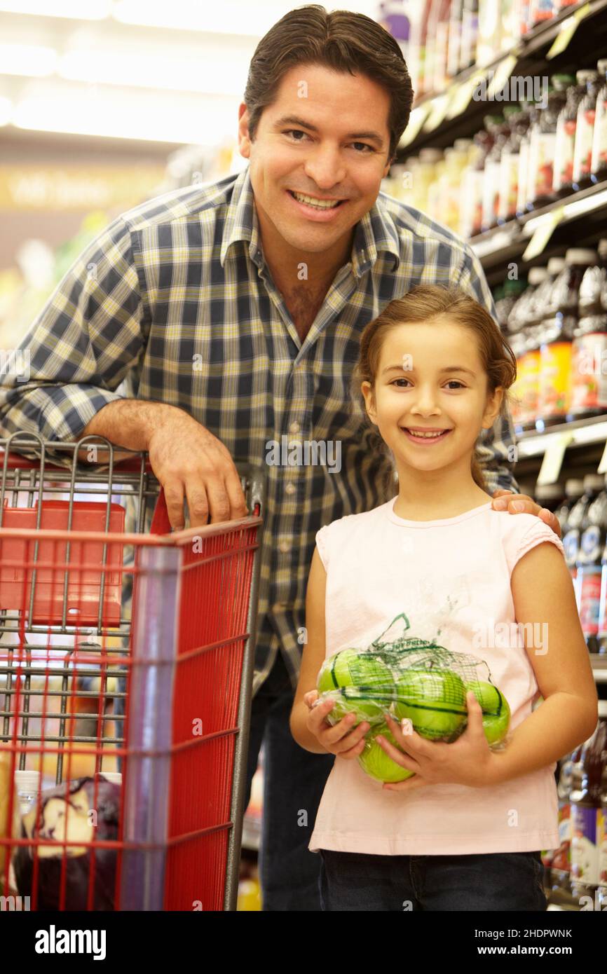 father, shopping, daughter, supermarket, dad, fathers, daughters ...