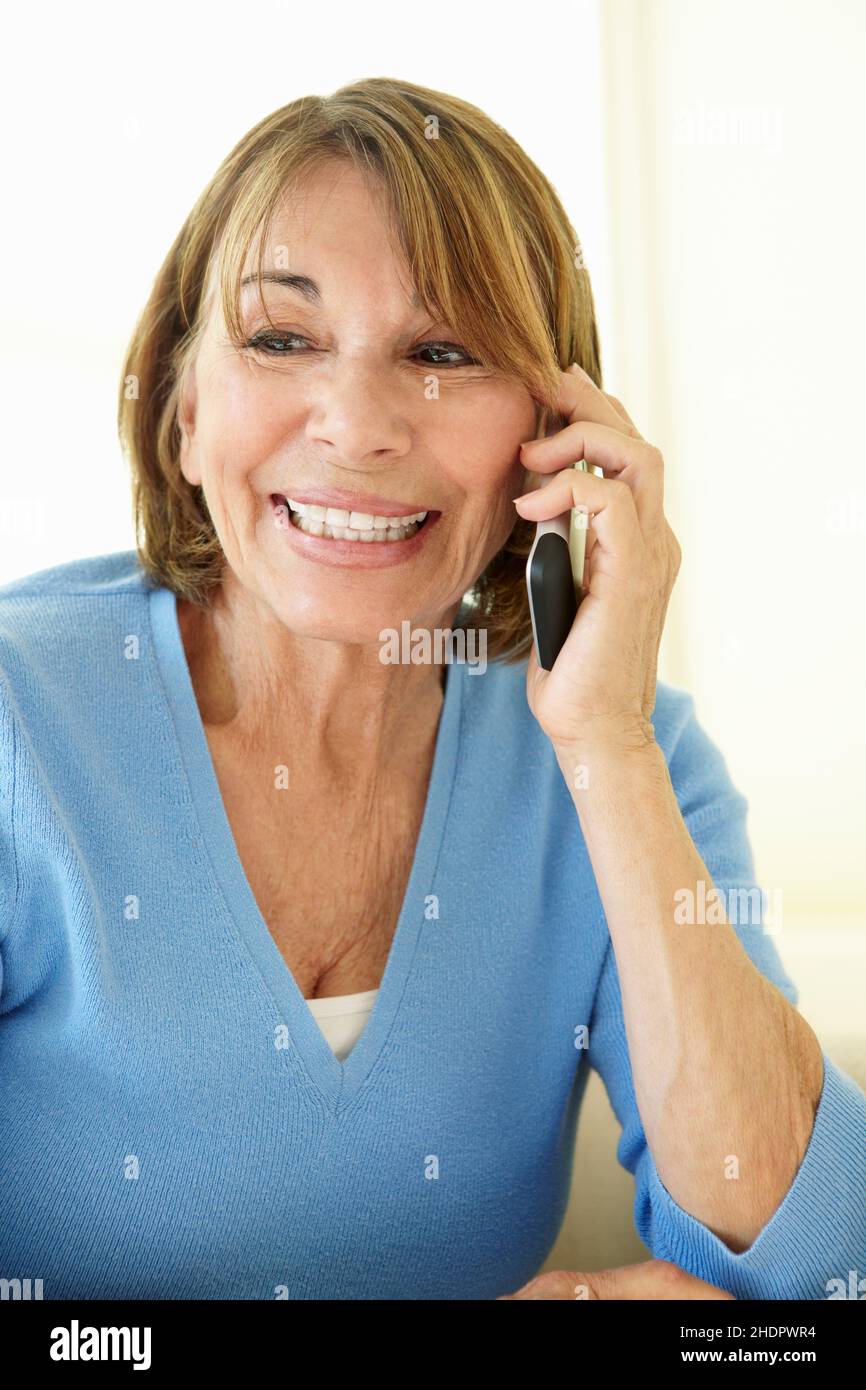 senior, mobile communication, on the phone, elderly, old, seniors ...