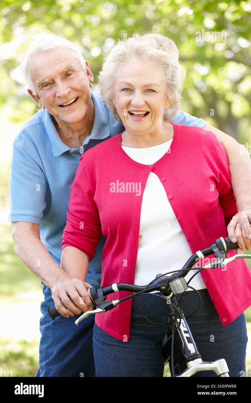 active seniors, cyclists, older couple, elderly, fit, old, senior ...