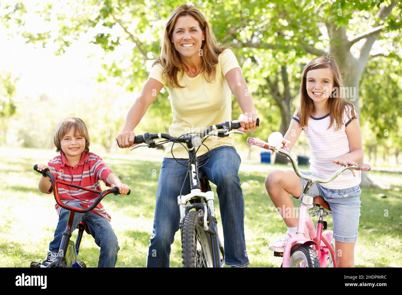 family, cycling, family outing, families Stock Photo - Alamy
