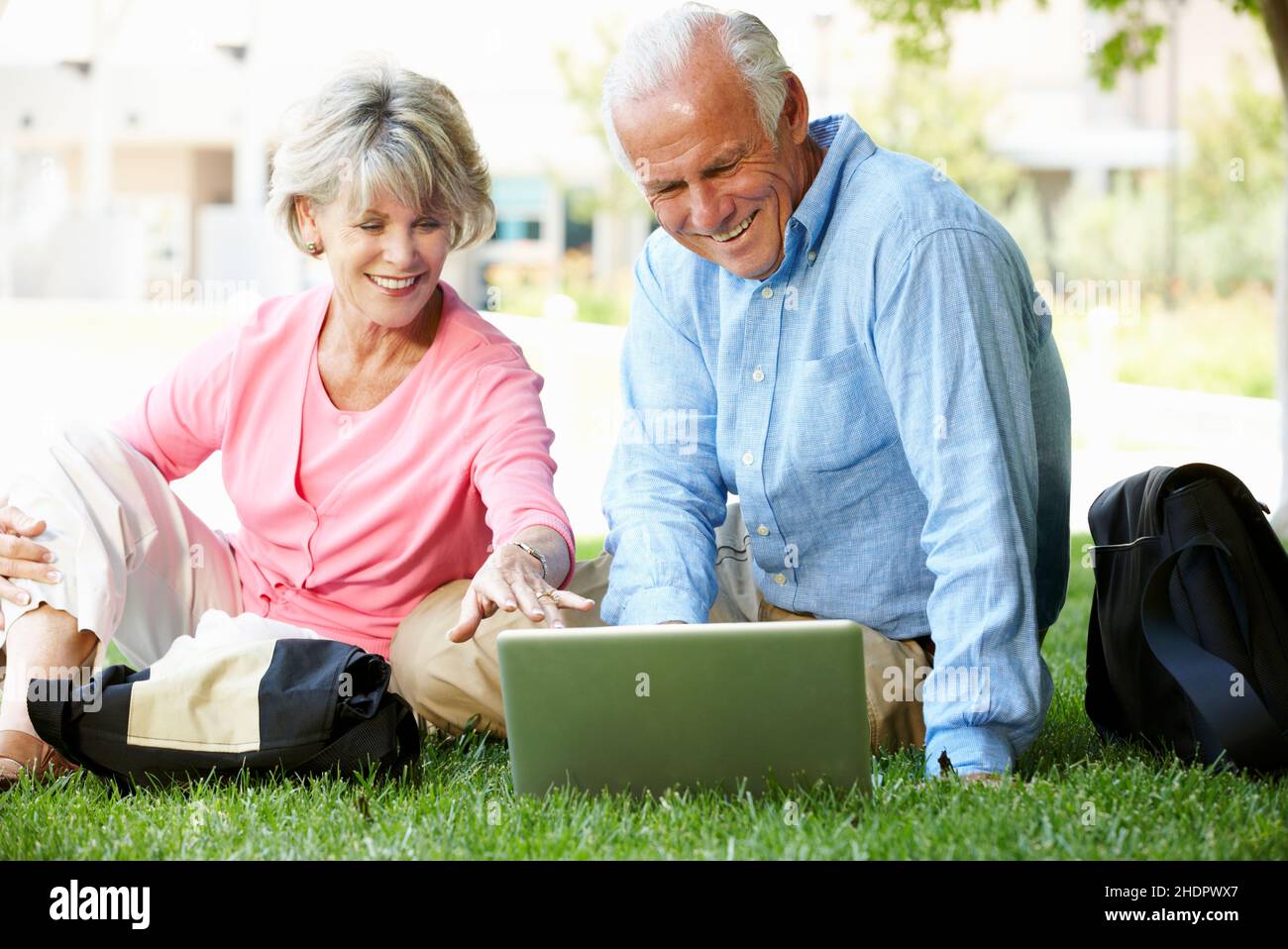 park, laptop, older couple, parks, computer, computers, laptops, older ...