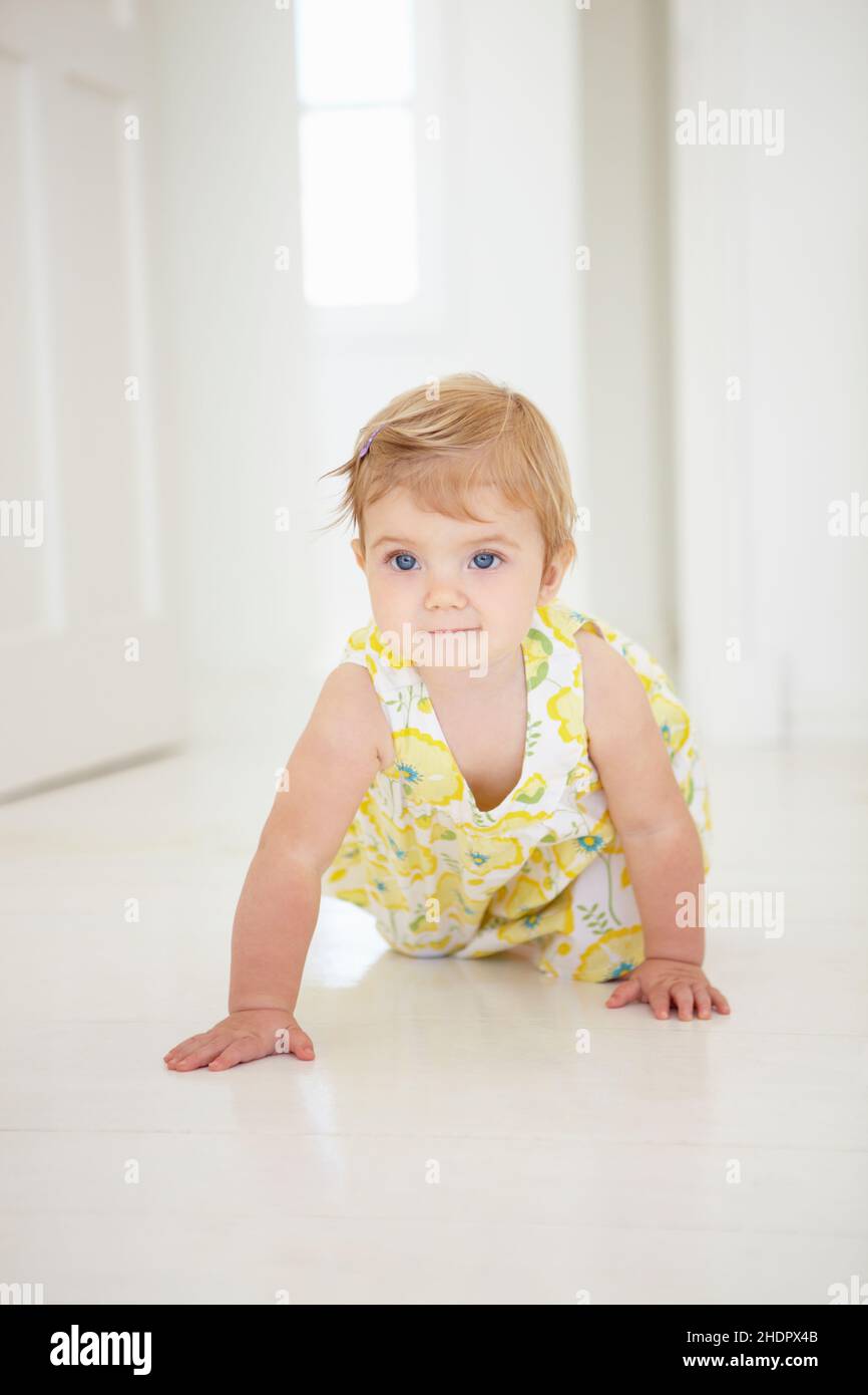 child, girl, crawling, children, childs, kid, kids, girls Stock Photo ...