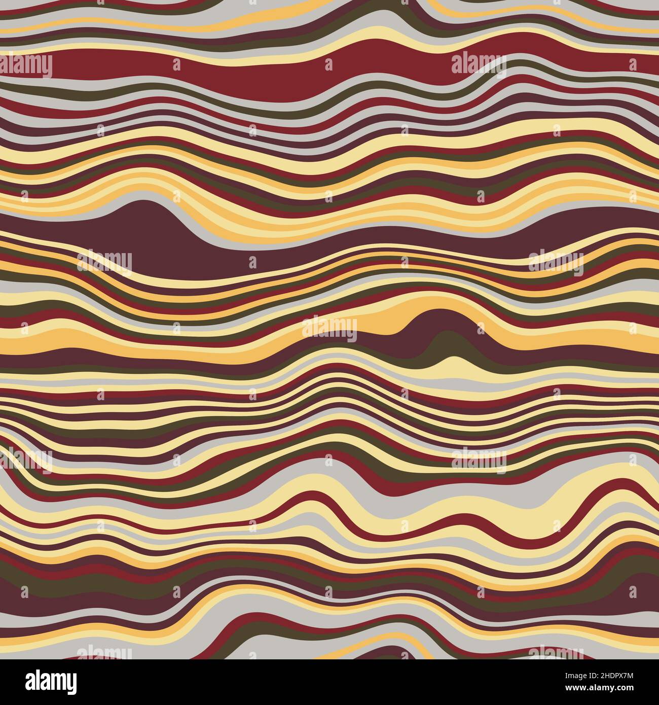 Seamless wavy stripe trendy surface pattern design for print. High ...