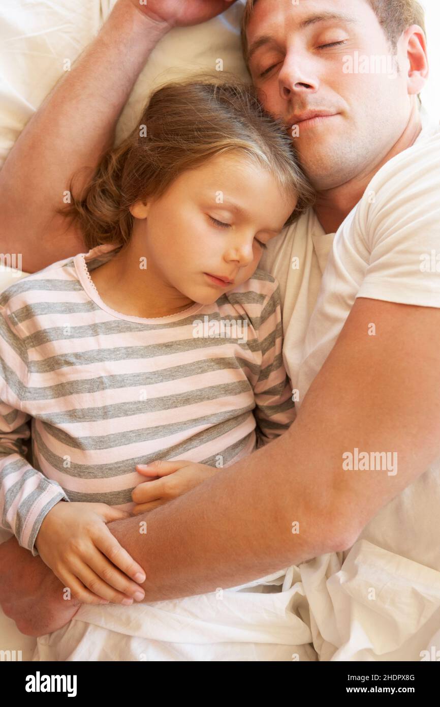 father, sleeping, daughter, one parent, dad, fathers, sleep, to be ...