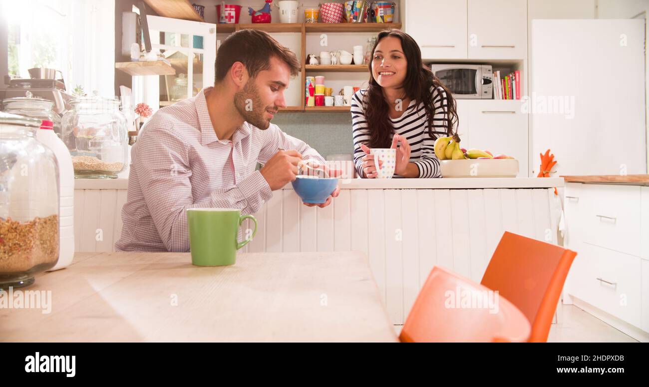 woman, man, domestic life, kitchen, breakfast, female, ladies, lady ...