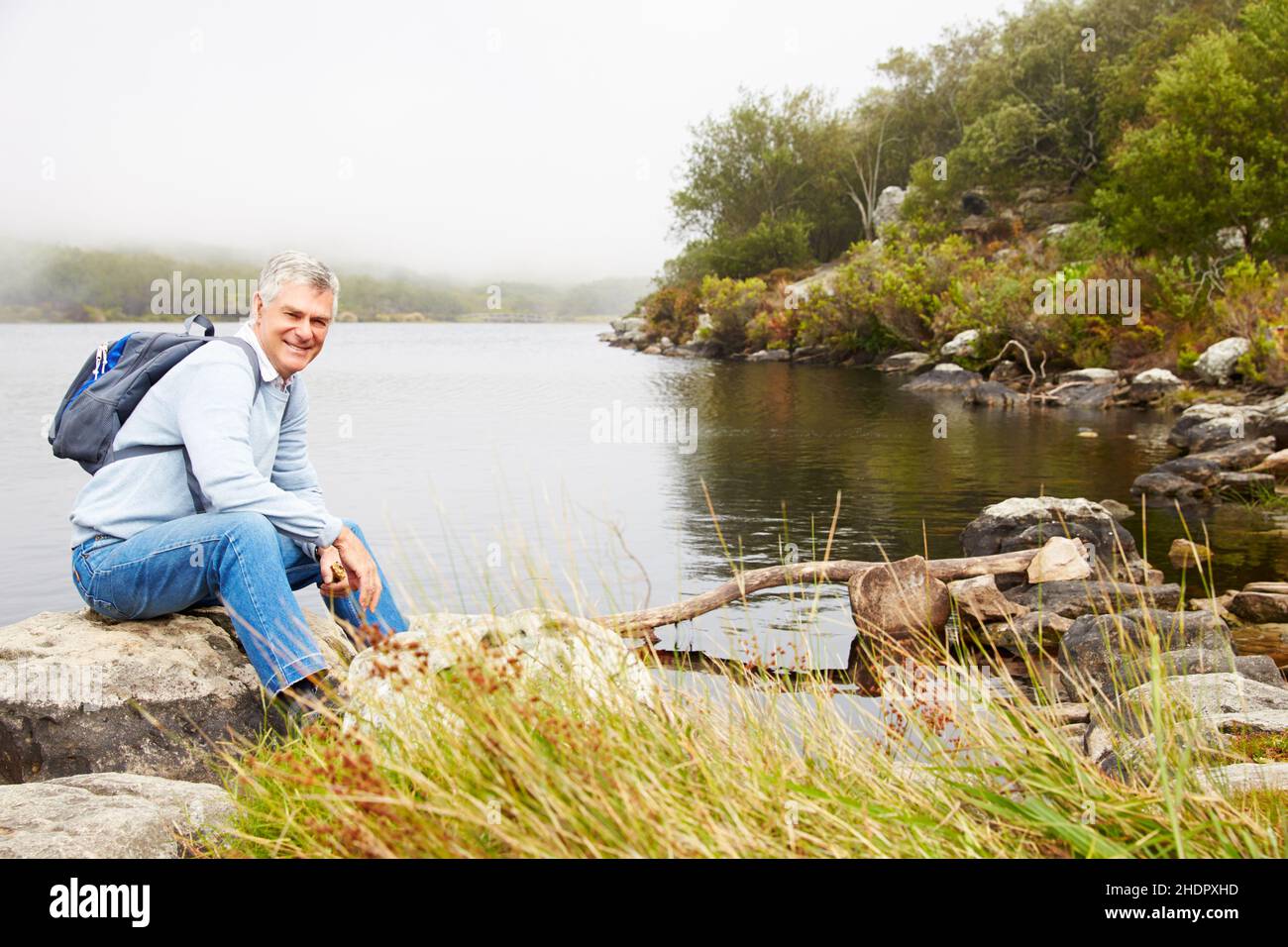man, senior, lake, guy, men, elderly, old, seniors, lakes Stock Photo ...