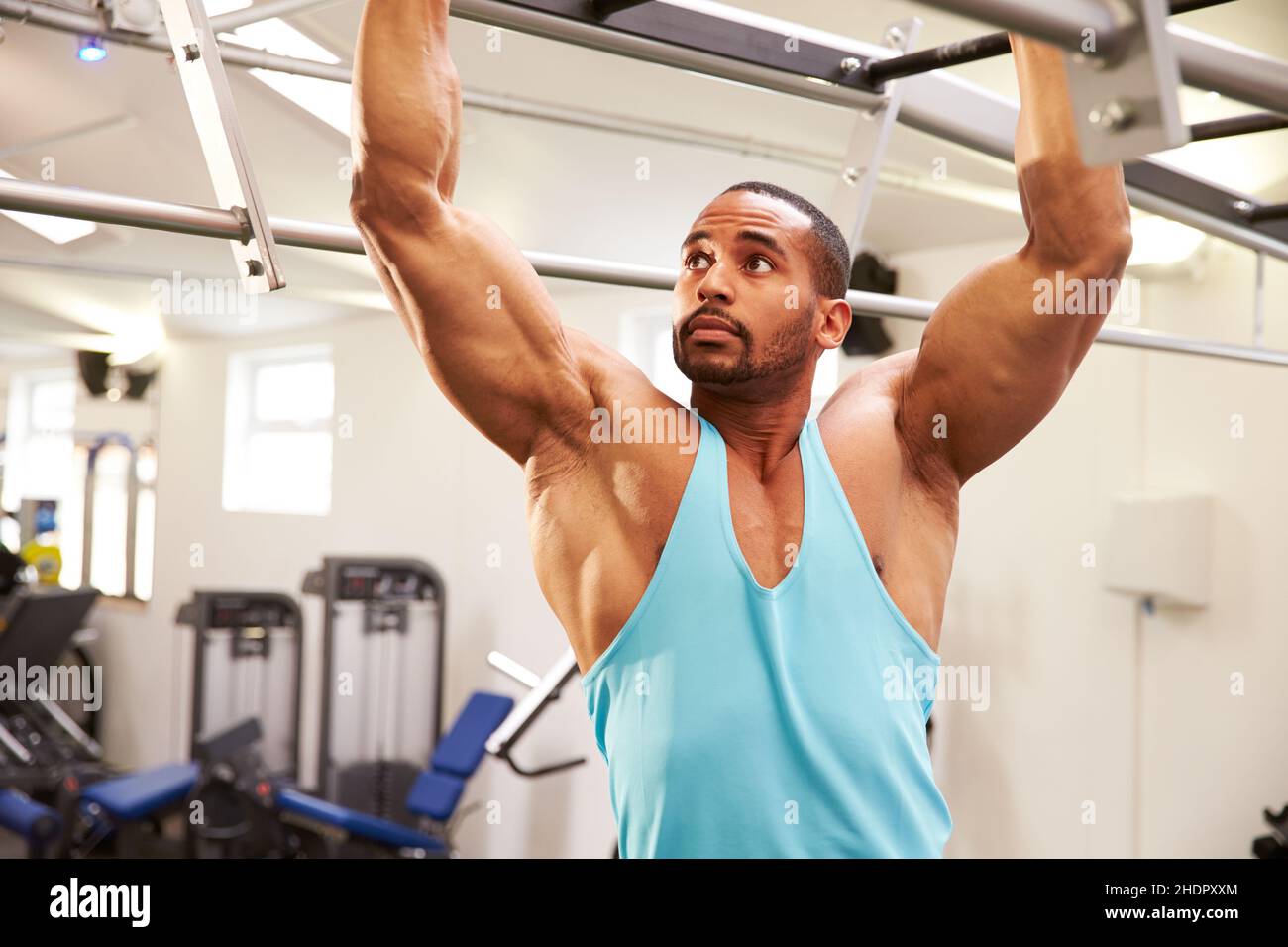 sportsman, pull up, athlete, athletes, sportsmen, pull-ups Stock Photo ...