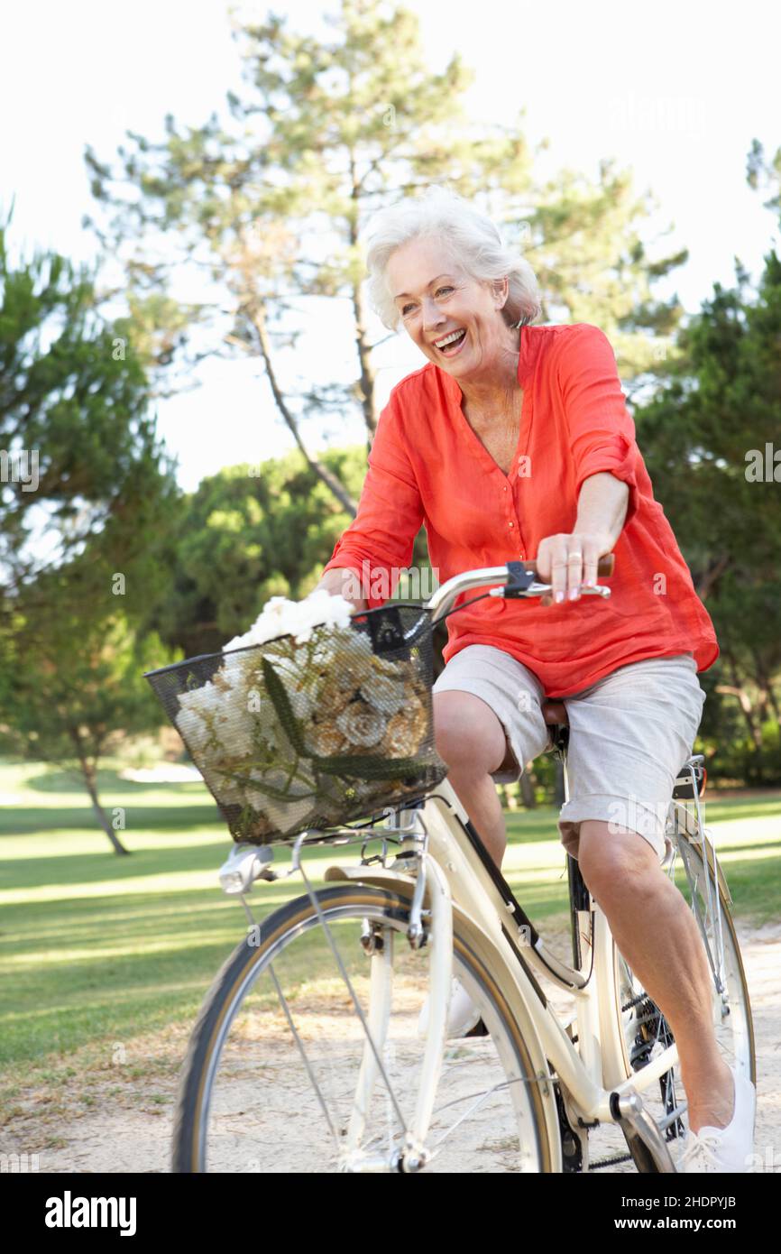 senior, bicycle, vital, cycling, elderly, old, seniors, bicycles, bike ...