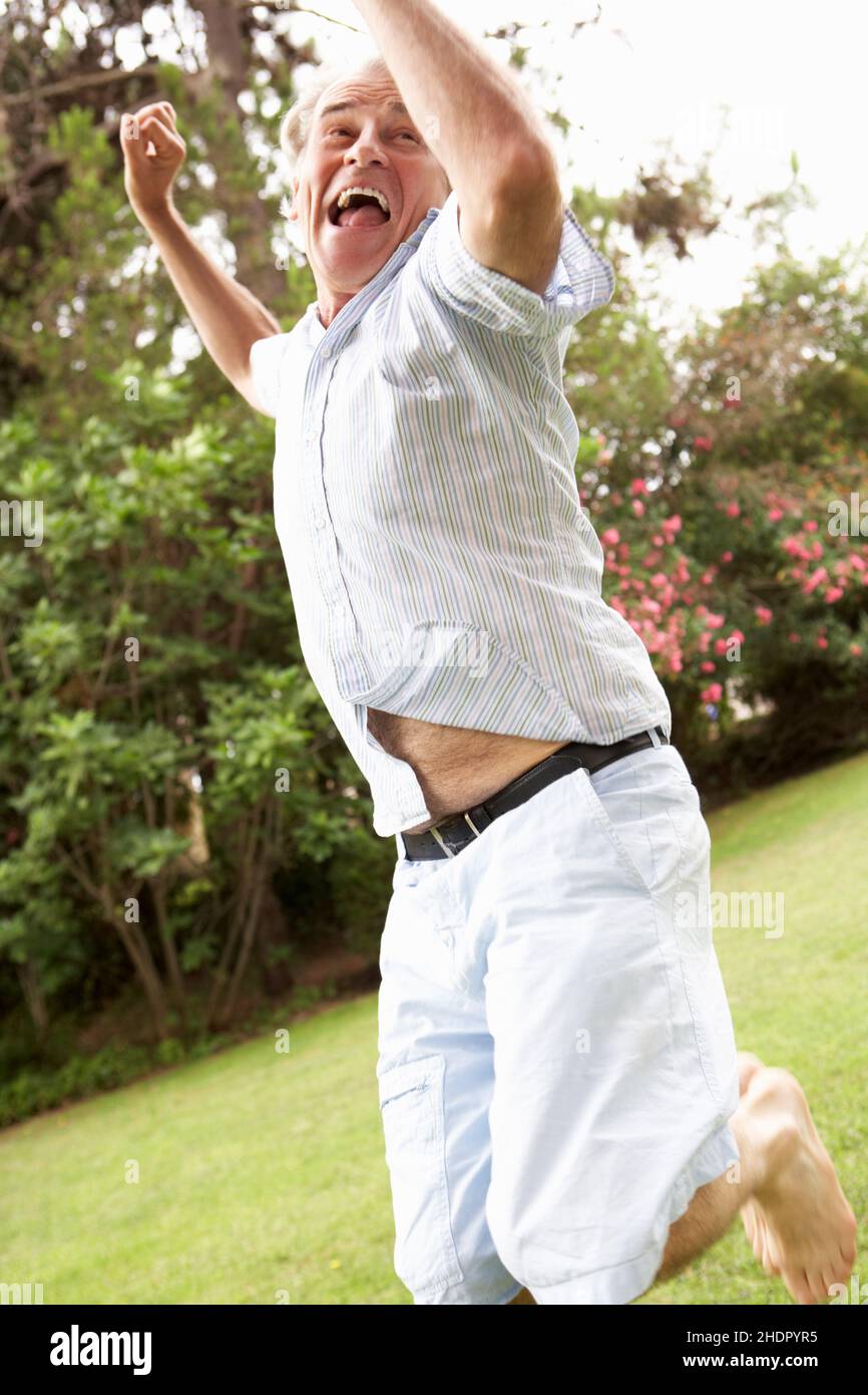 senior, happy, jumping, elderly, old, seniors, happies, jump, jumper ...