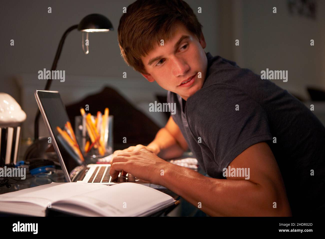 Teen teens teenager teenagers laptop hi-res stock photography and ...